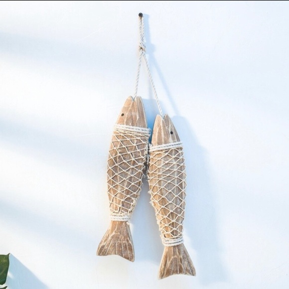 Home Collection | Wall Decor | New One Pair Of Wooden Fish Hanging ...